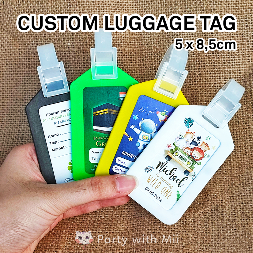 Jual Custom Name Tag Koper Luggage Tag Travel Tour Umroh Gantungan ...