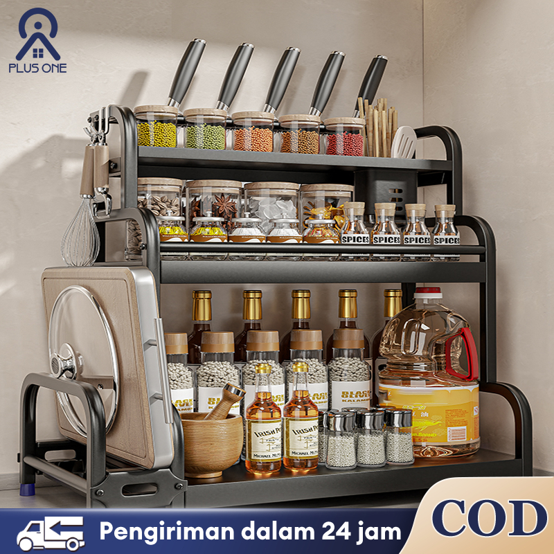 Jual Rak Botol Bumbu Rak Bumbu Dapur Stainless Steel Rak Bumbu 3 Susun ...