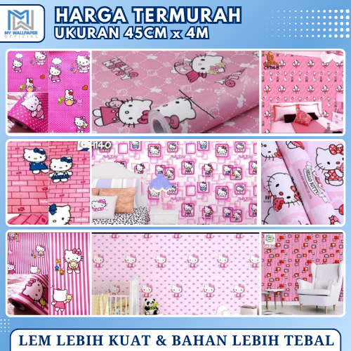 Jual Wallpaper Dinding Hello Kitty Stiker Dinding Hello Kitty Wallpaper Hello Kitty Walpaper ...