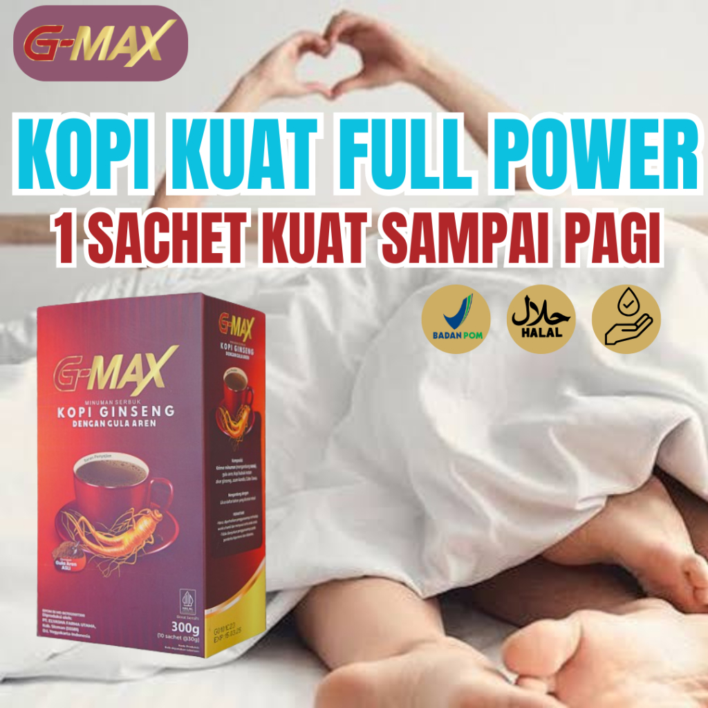 Jual Minuman Kopi G-max Penambah Stamina Kuat Tahan Lama Kopi Gingseng 1Sachet @30 Gram Bpom ...