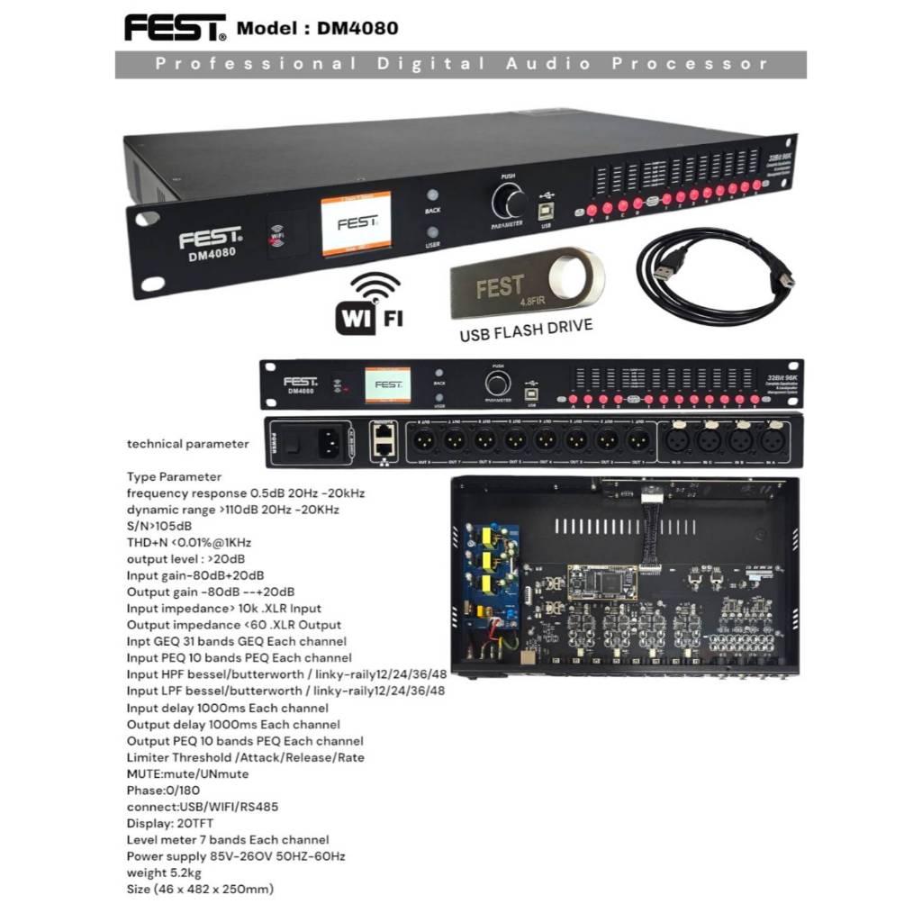Jual MANAGEMENT FEST DM4080 DM 4080 4 IN 8OUT | Shopee Indonesia