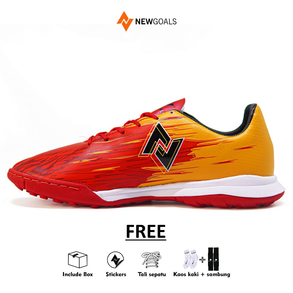 Jual NEWGOALS - Sepatu Mini Soccer Sepatu Futsal Marapi Attack In Red ...