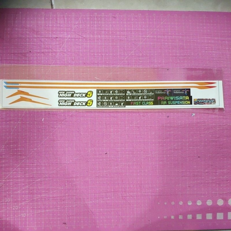 Jual STICKER SELENDANG JB 5 CUTTING UNTUK ACCESSORIES MINIATUR BUS ...