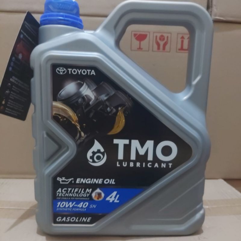 Jual oli mesin Toyota tmo SAE 10w-40 kemasan 4L scen barcode | Shopee ...