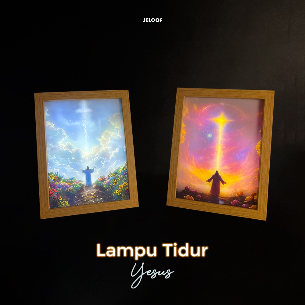 Jual Lampu Tidur Yesus Rohani | Bingkai Lampu 3D | JELOOF | Shopee ...