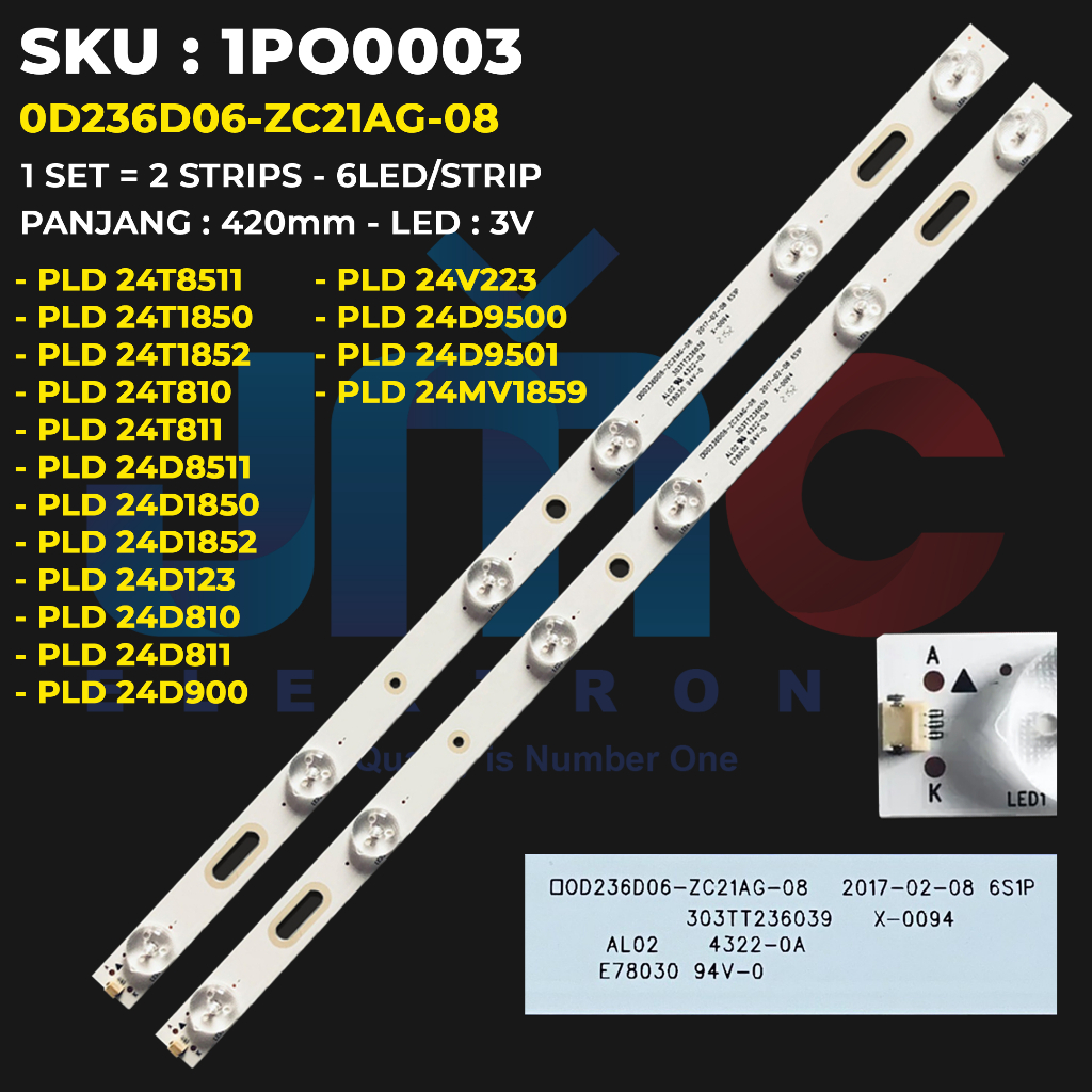 Jual Backlight TV POLYTRON 24 Inch PLD-24T8511 PLD-24T1850 PLD-24T1852 ...