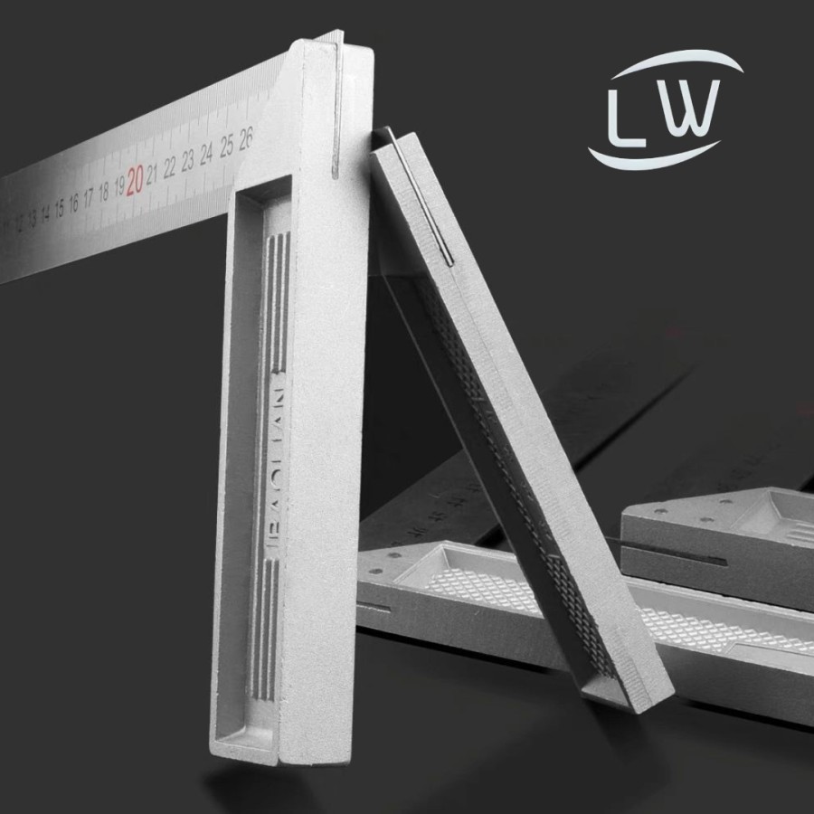 Jual PENGGARIS SIKU BESI TUKANG / TRIANGLE RULER - 300mm | Shopee Indonesia