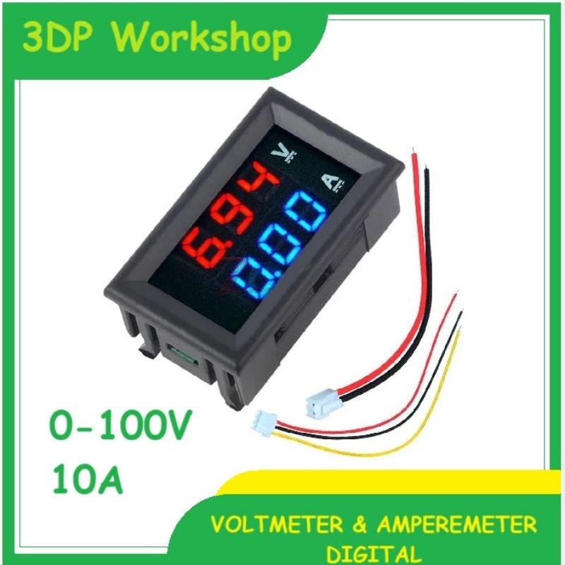 Jual Combo Voltmeter + Amperemeter Lengkap Frame 0-100V 10A | Shopee ...