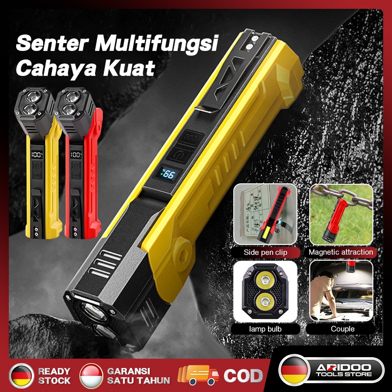 Jual Produk Baru Senter Multifungsi Cahaya Kuat | Lampu Kerja | LED Super Terang | Baterai Tahan ...
