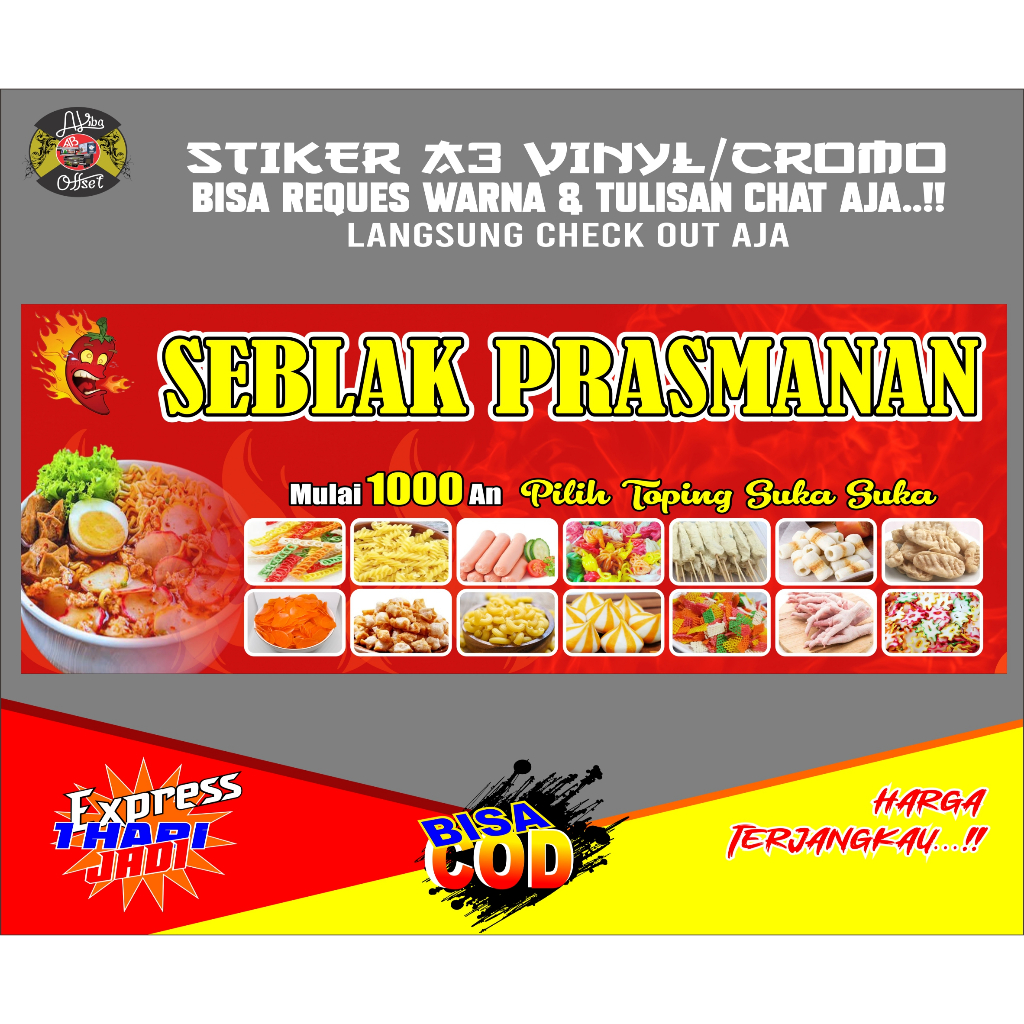 Jual SPANDUK BANNER SEBLAK PRASMANAN 16060 | Shopee Indonesia