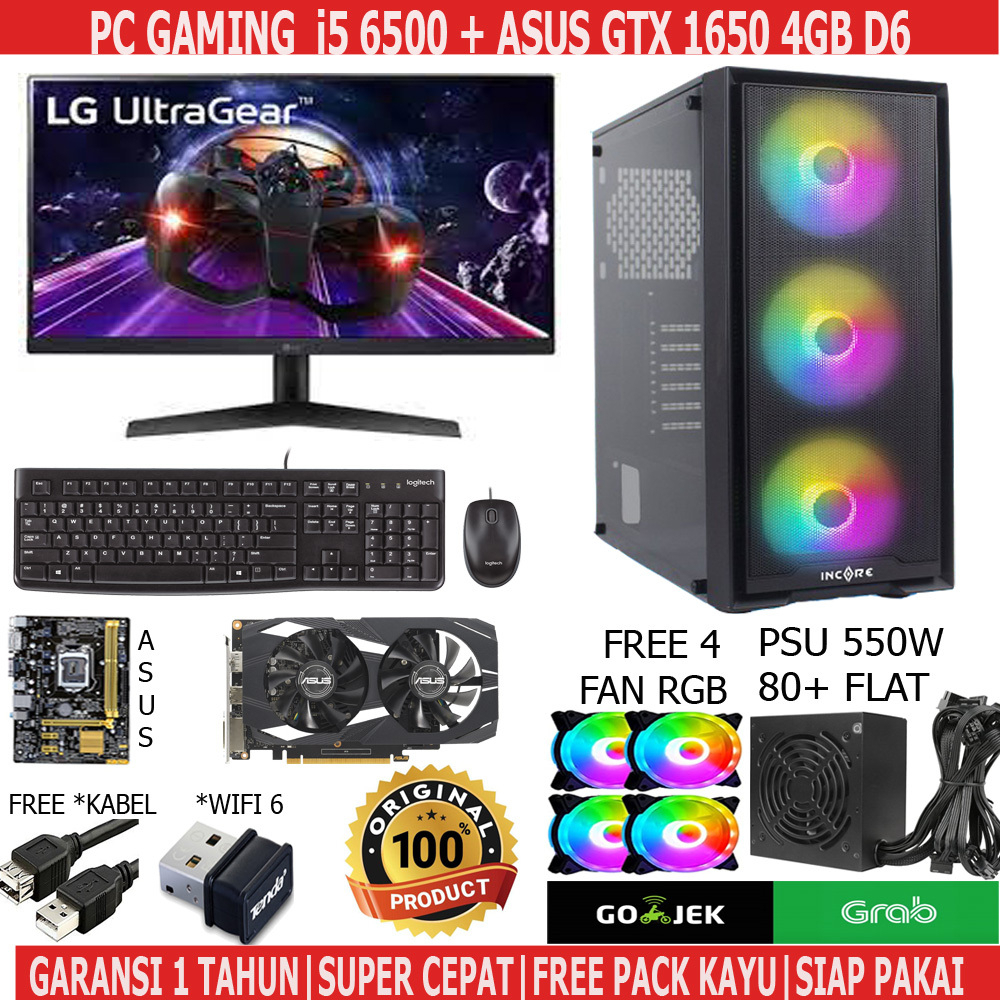 Jual CPU/KOMPUTER/PC RAKITAN GAMING/VIDEO i5-6500 GTX 1650 RAM 16GB ...