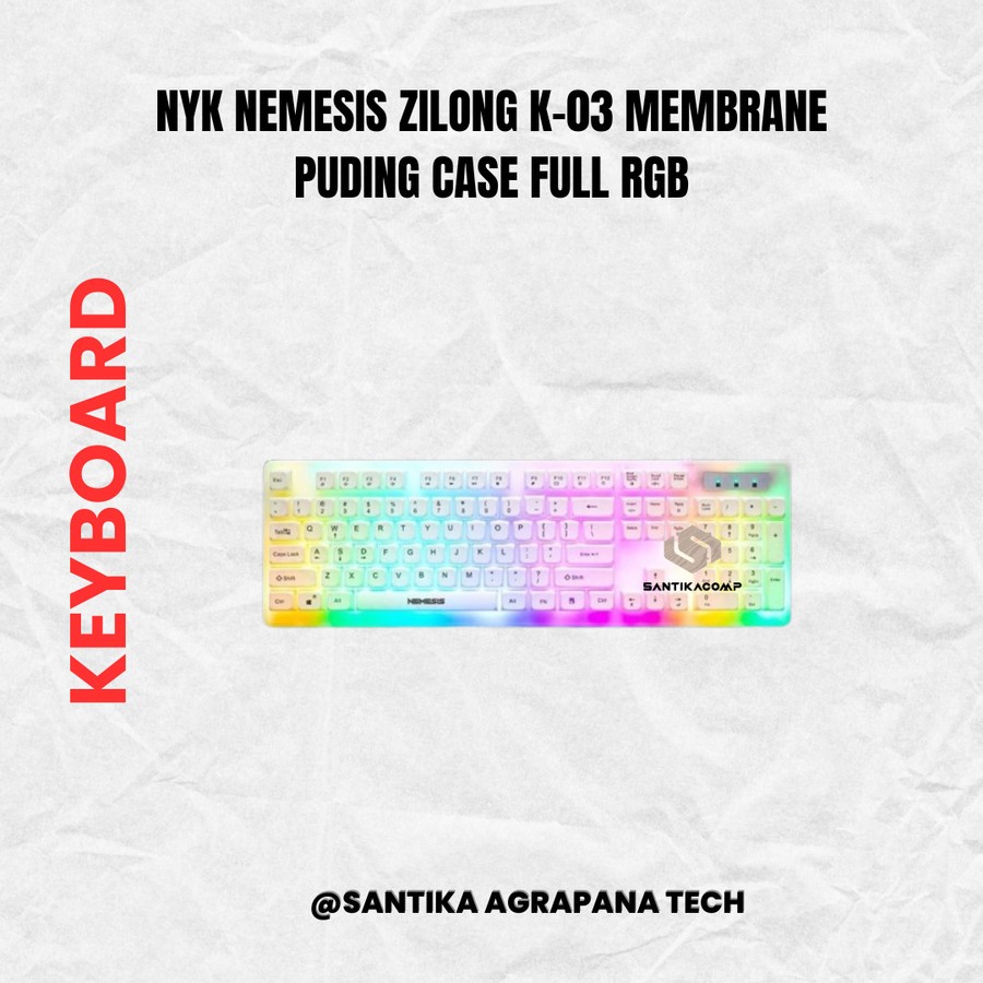 Jual Keyboard Gaming NYK Nemesis ZILONG K-03 Membrane Puding Case Full ...