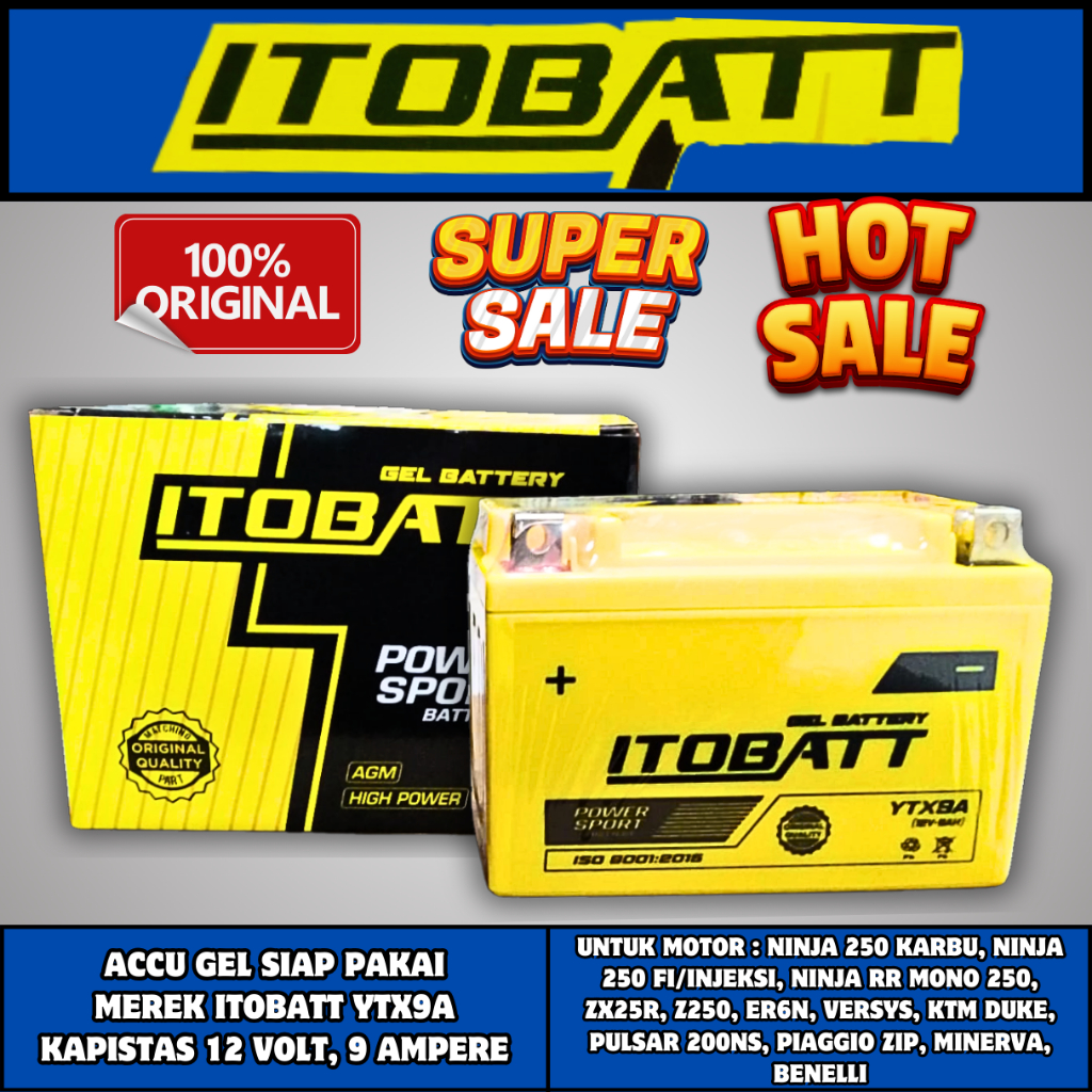 Jual AKI MOTOR NINJA 250 KARBU , NINJA 250 FI - MONO BENELLI EVO , MOTOBI , PULSAR 200NS ...