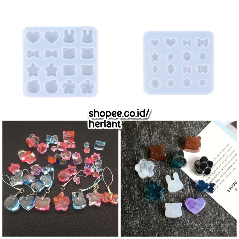 Jual RB Cetakan Resin Lucu Kelinci Beruang Bunga Bintang Love Pita ...