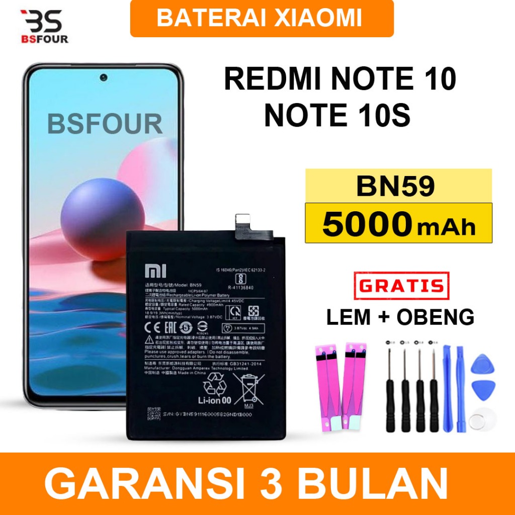 Jual BATERAI BATRE XIAOMI REDMI NOTE 10 4G / NOTE 10S / BN59 ORIGINAL ...