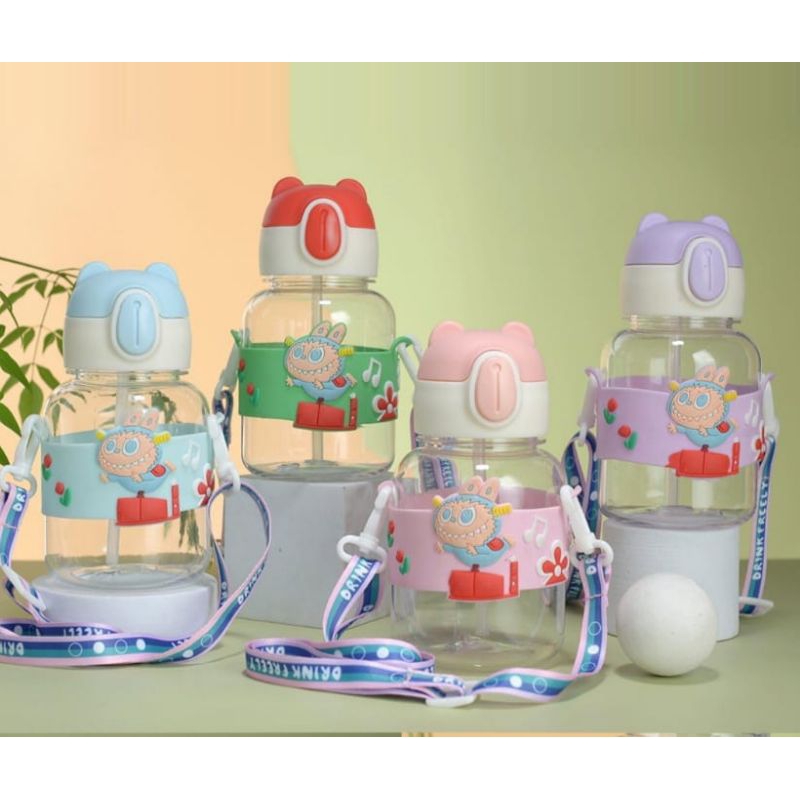 Jual Botol Minum Anak karakter Labubu kode 3376 Botol Minum sedotan dan ...