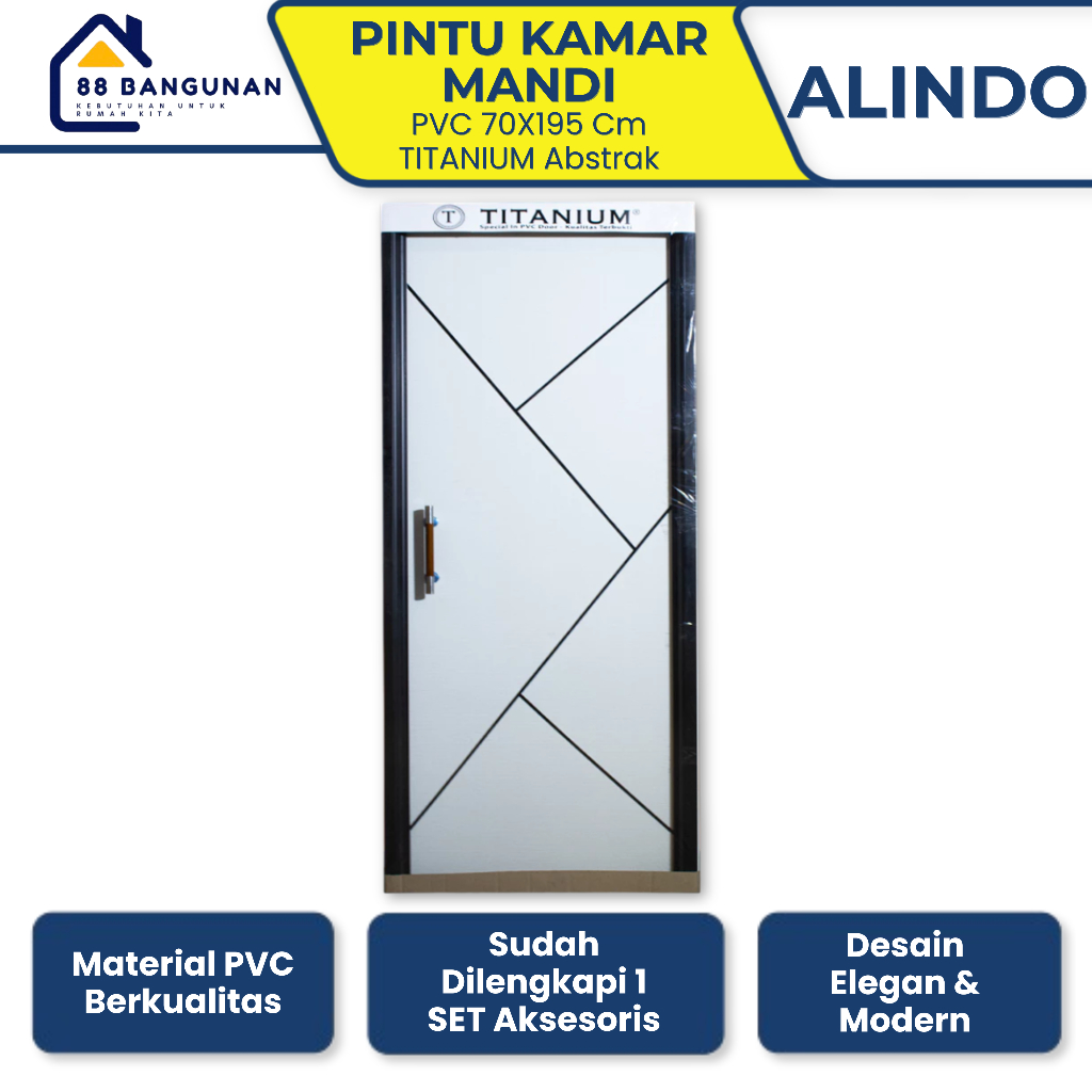 Jual Alindo - [Packing Peti Kayu] Pintu Kamar Mandi PVC 70X195 Cm ...
