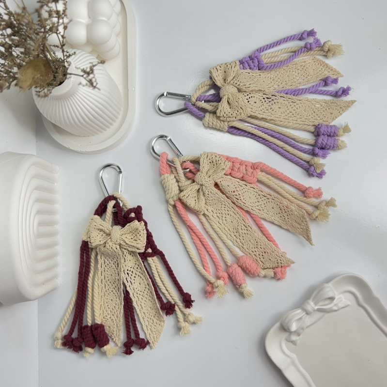 Jual Kanmuri - Blissful Bag Charm Macrame | Cute Keychain | Ganci ...