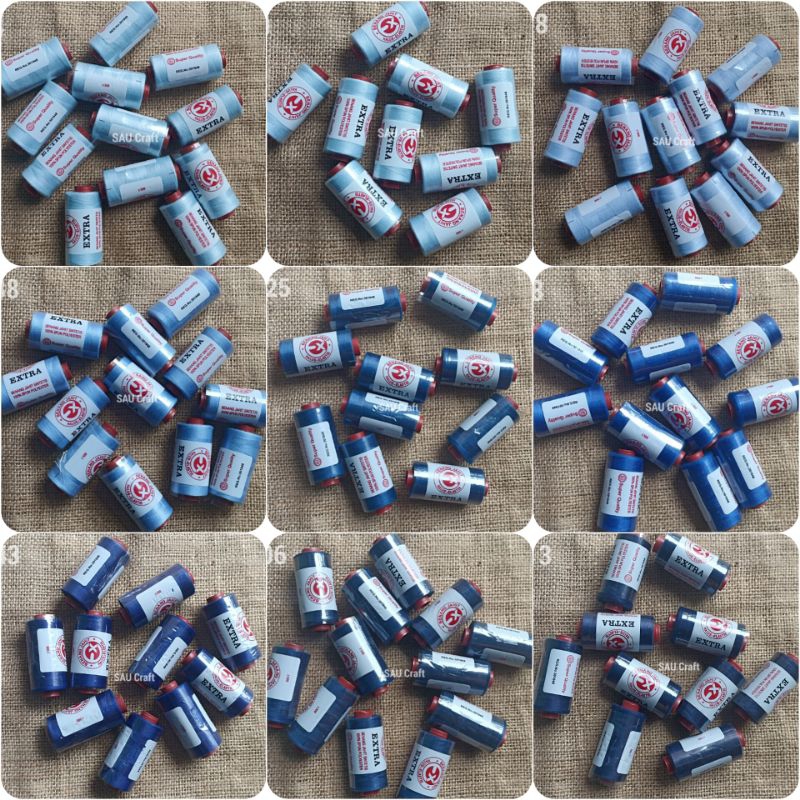 Jual Benang Jahit Extra | Benang Extra 500 Yard | Varian Warna Biru ...