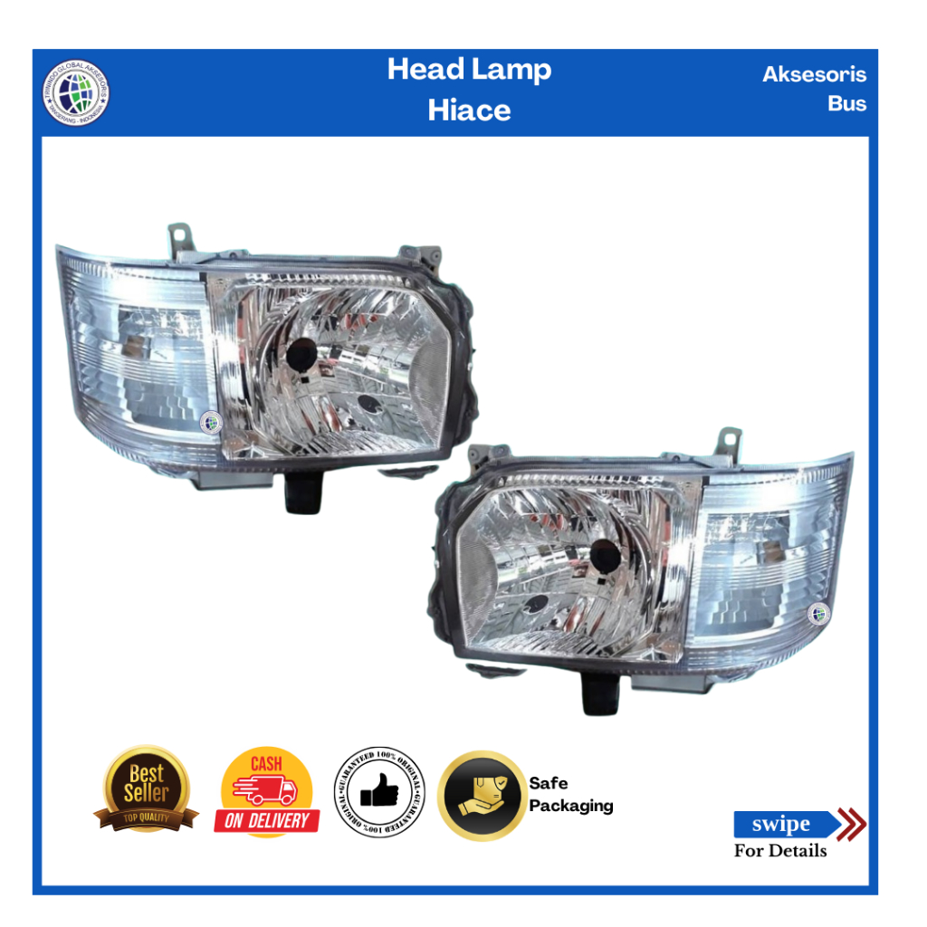 Jual Head Lamp Toyota HIace 1 Set/Head Lamp Assy Hiace Commuter 2014 ...