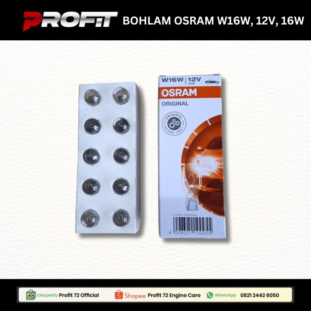 Jual Lampu Bohlam Osram T16 / T15 W16W, 12V, 16W - Original Halogen ...