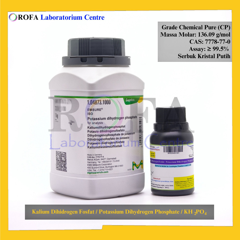 Jual Kalium Dihidrogen Fosfat / Potassium Dihydrogen Phosphate / KH2PO4 Pro Analisis Eceran 1 ...