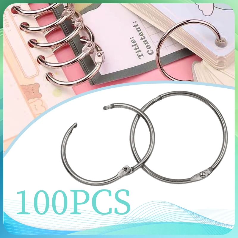 Jual 100pcs Ring Besi Binder Ring Binder Buka Tutup 30-35mm Ring Buku ...