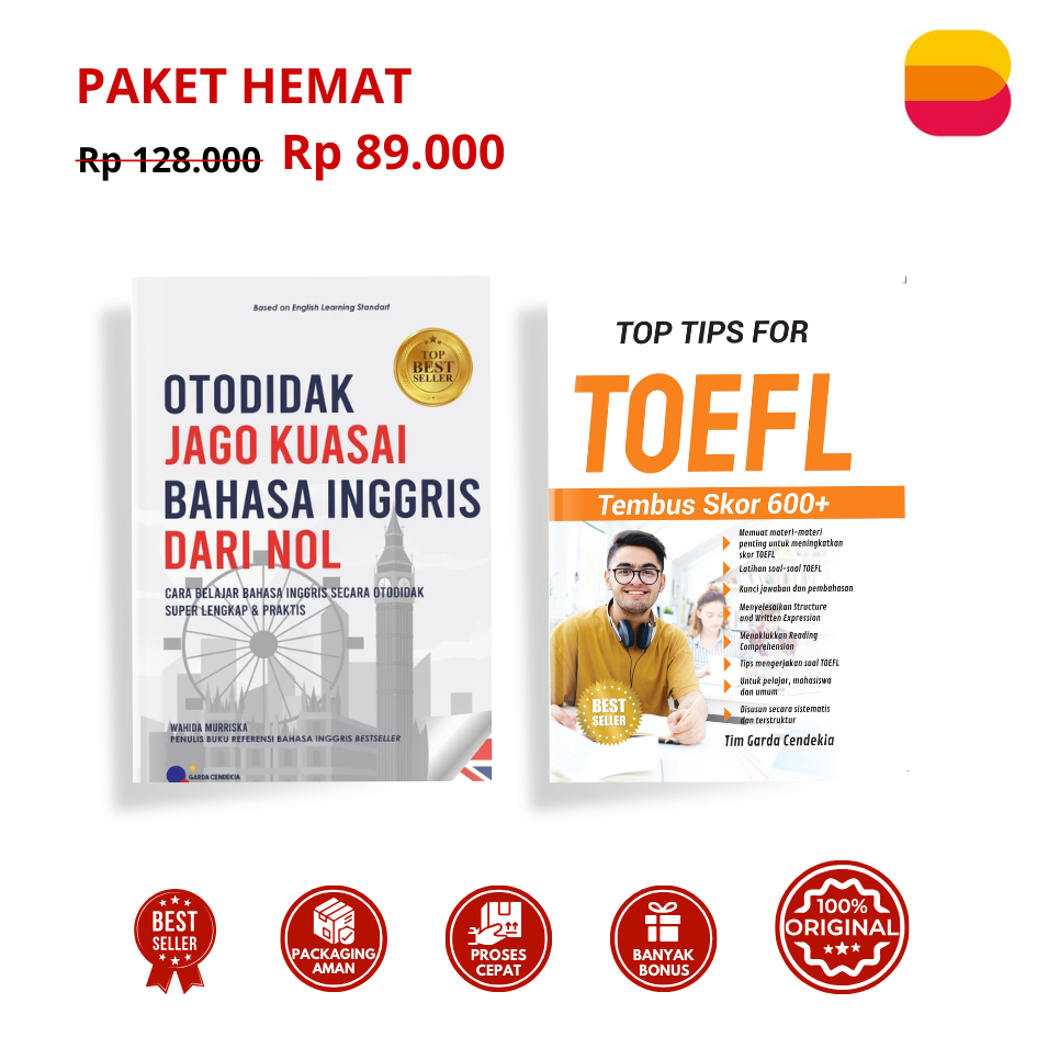 Jual Buku Paket Hemat Jago Bahasa Inggris Best Seller!!! (Otodidak Jago Kuasai Bahasa Inggris ...
