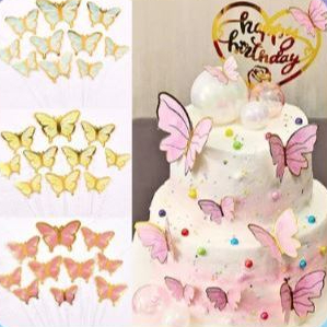 Jual Butterfly Toppers Cake Birthday or Wedding / Kertas Buket ...