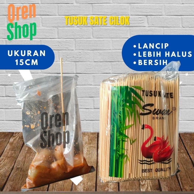 Jual tusuk sate pentol cilok tusuk sate bambu tusuk sate ayam 500gram ...