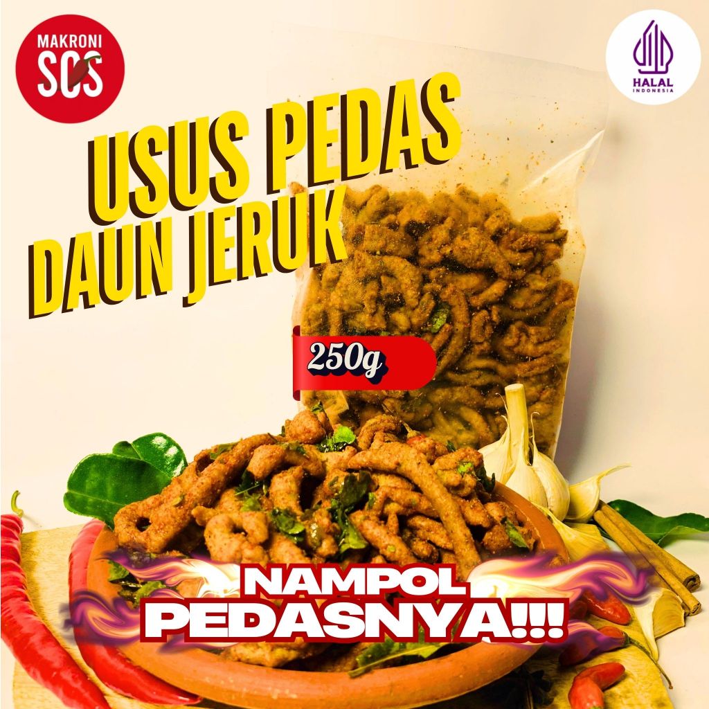 Jual 250GR | 1/4KG KERIPIK USUS PEDAS DAUN JERUK USUS KRISPY KRIPSUS ...