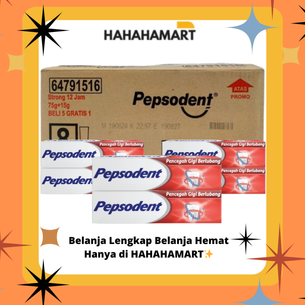 Jual Pepsodent Pasta Gigi Ukuran 120gr Harga Karton Isi 72pcs | Shopee ...