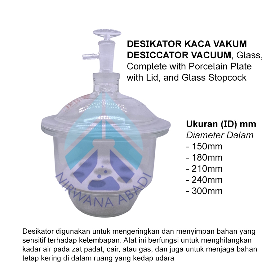 Jual Desikator Vakum RRT Lengkap Plat Porselin, Desiccator Vacuum China ...