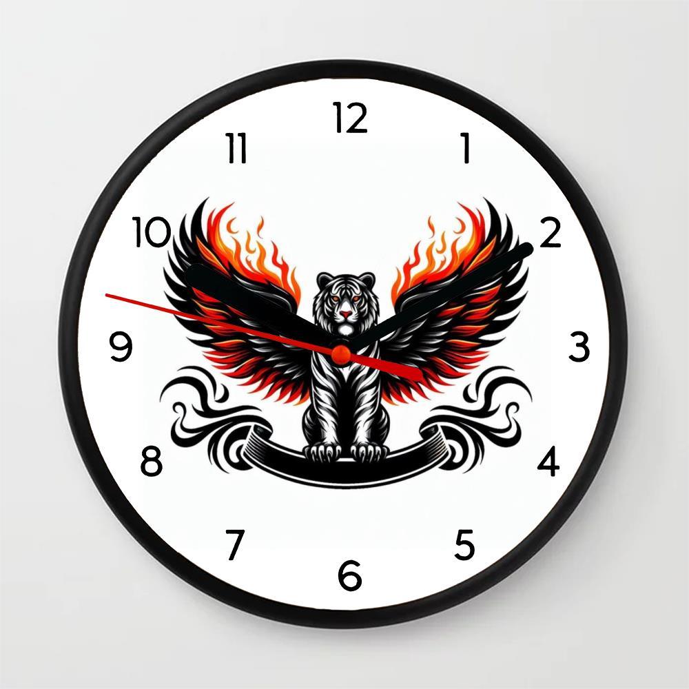 Jual Jam Dinding Berani dengan Gambar Harimau dengan Sayap Berapi api ...