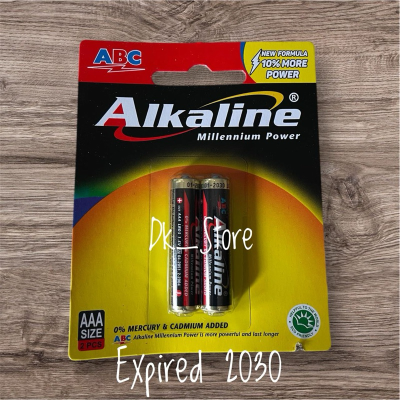 Jual Baterai Alkaline ABC AAA /A3 isi 2 pcs expired 2030 | Shopee Indonesia