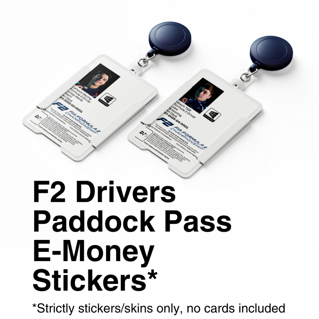 Jual F2 Driver Paddock Pass E-Money Vinyl Sticker Formula 2 [Downforce ...