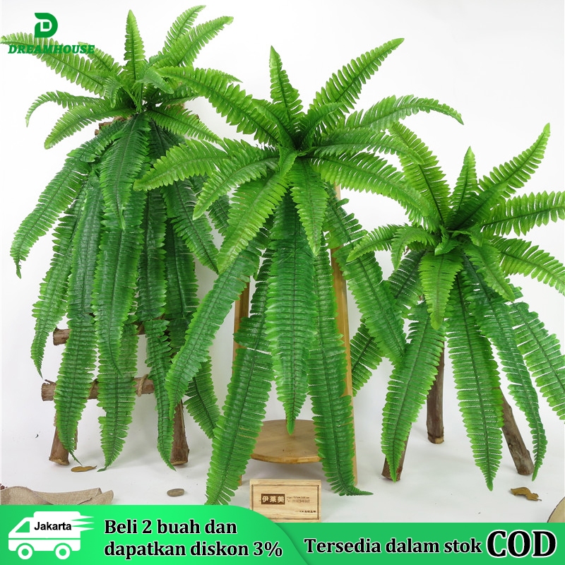 Jual Daun Pakis Jumbo 40/55/95/100CM Silk Cloth Artificial Dekorasi ...