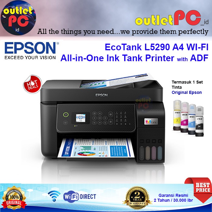 Jual EPSON PRINTER L5290 ALL IN ONE L-5290 L 5290 INK TANK WI-FI WIFI ...