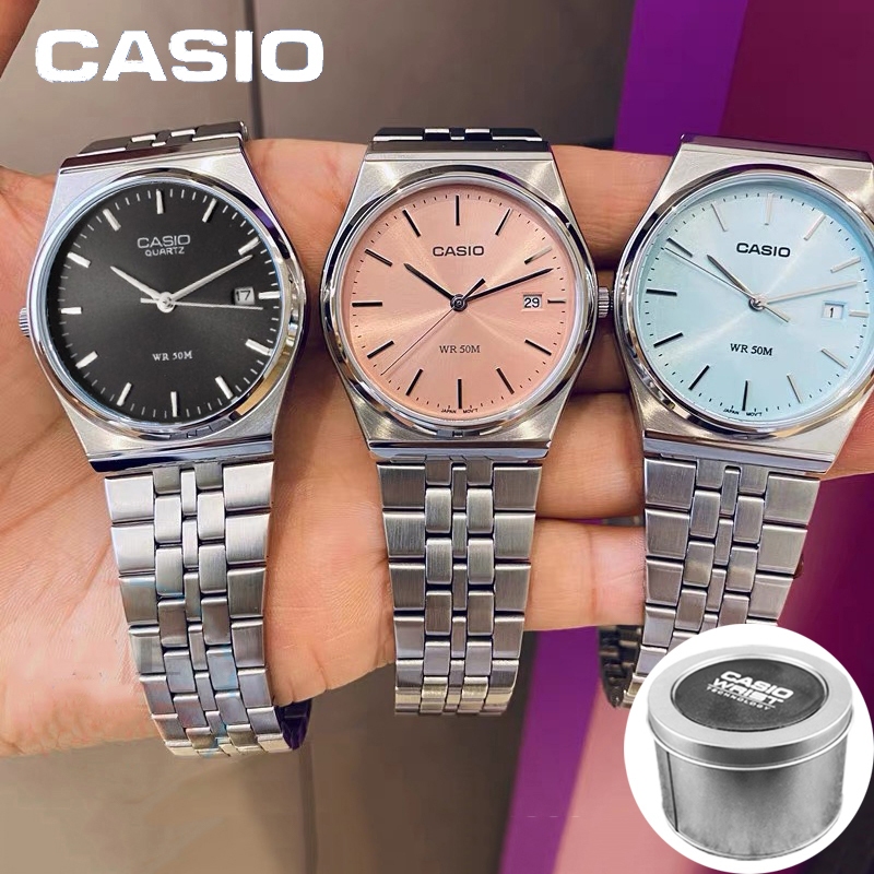 Jual FREE BOX CASIO MTP-B145D-2A2V Wanita Pria Fashion Tahan Air ...