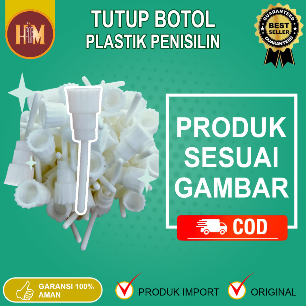 Jual Tutup Botol Plastik Penisilin Per 1Kg / Vial / Botol Tester / 3ml ...