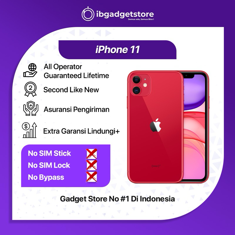 Jual IP 11 64GB/128GB/256GB Second Like New Original Bergaransi | Shopee Indonesia