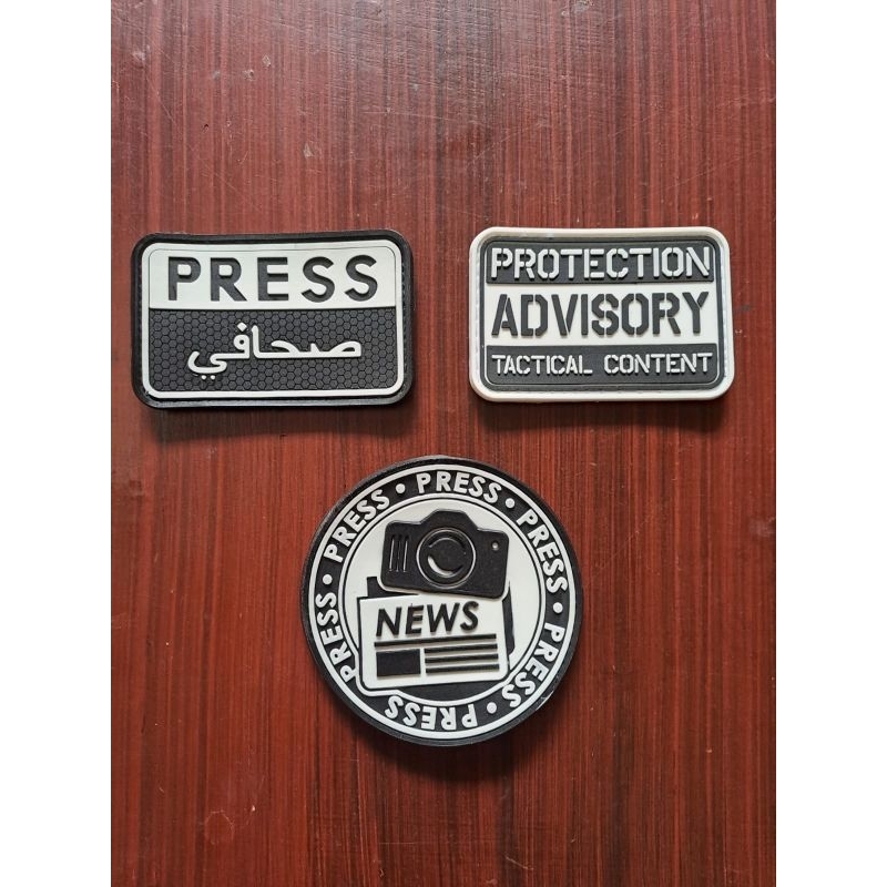 Jual PATCH RUBBER PERS NEWS PROTECTION ADVISORY EMBLEM KARET | Shopee ...