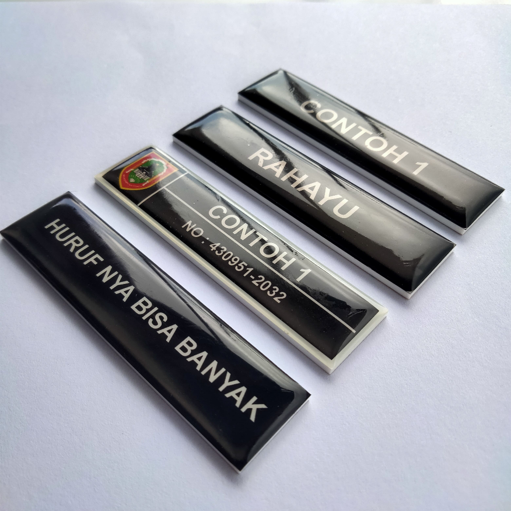 Jual Nama dada custom/ Name tag resin Tanpa minimal pembelian | Shopee ...