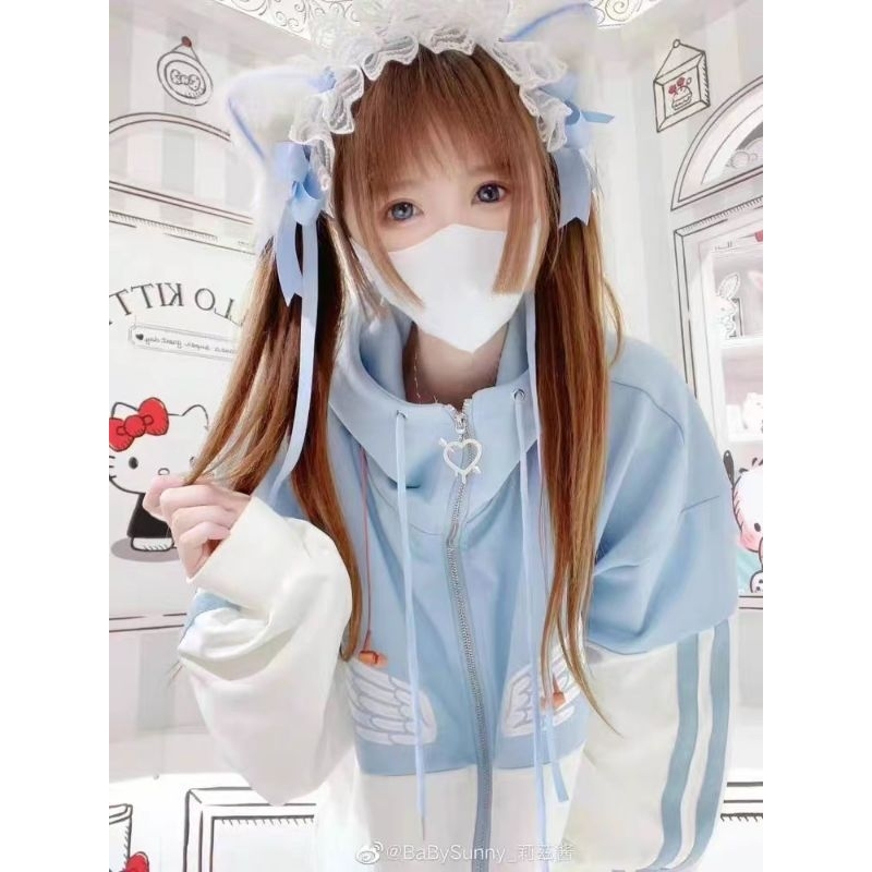 Jual puni - jacket angel blue | Shopee Indonesia