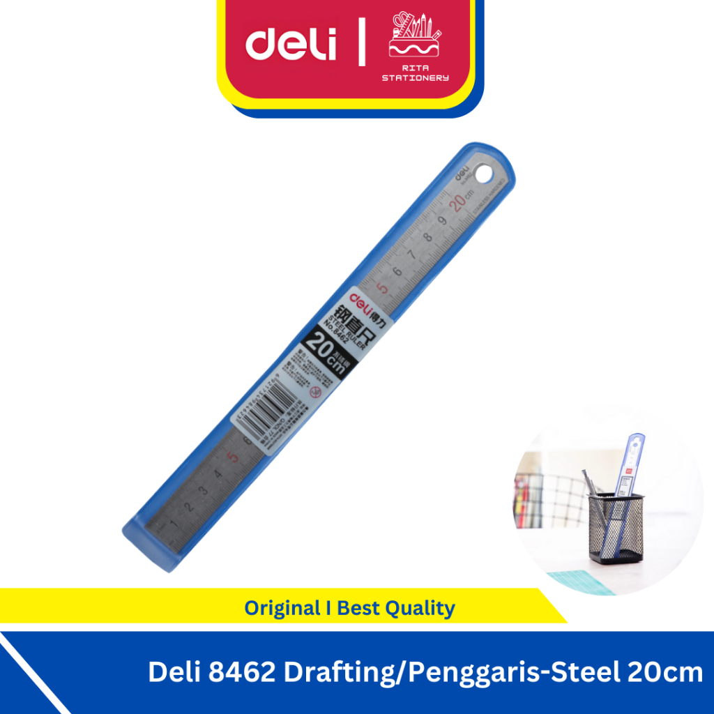 Jual Deli Penggaris Besi 20 CM 8462-Steel | Shopee Indonesia