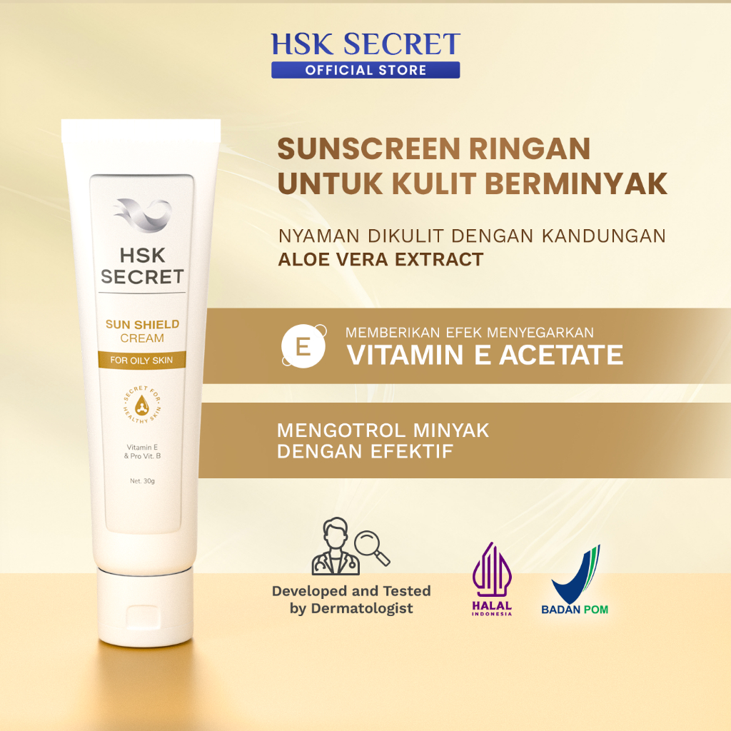 Jual HSK Secret Sun Shield Cream SPF 30 PA+++| Melindungi dari Sinar UV ...