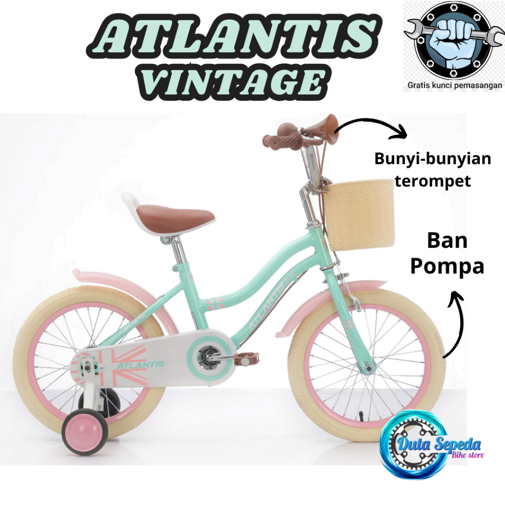 Jual Sepeda anak perempuan / cewe ukuran12 - 16 - 18 inch sepeda model ...