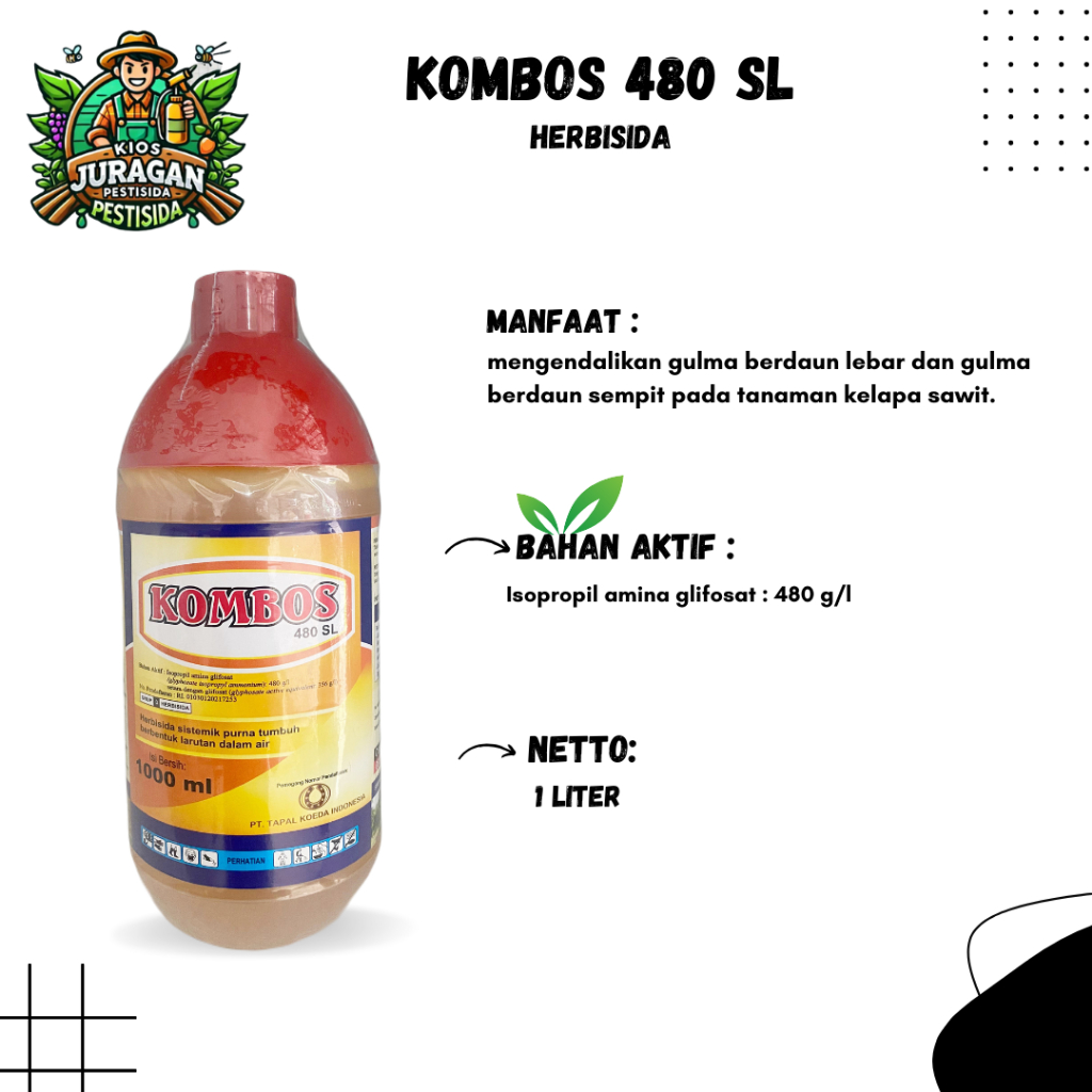 Jual KOMBOS 480SL 1LITER HERBISIDA SISTEMIK | Shopee Indonesia