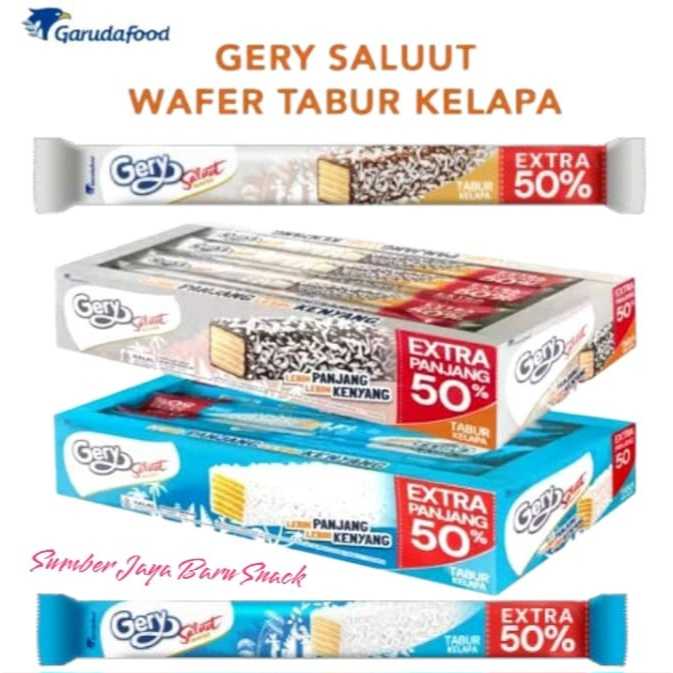 Jual Gery Saluut Wafer Chocolate Coconut | Isi 12 Pcs | Garuda Food ...