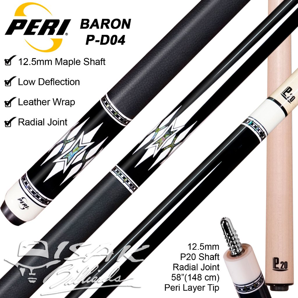 Jual Peri Baron P-D04 Cue - Radial Joint Maple Shaft Stick Pool Billiard | Shopee Indonesia